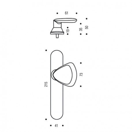 Ensemble palière OPÉRA P533 droite clé I chromé velours - qualité ...
