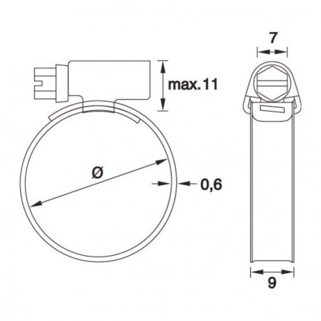 Collier SERFLEX à bande pleine Ø 32-50 - qualité professionnelle ...