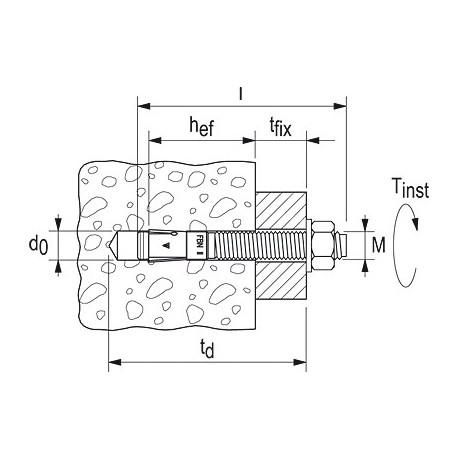 Goujon d'ancrage FBN II - Inox A4 - qualité professionnelle - Champion Direct
