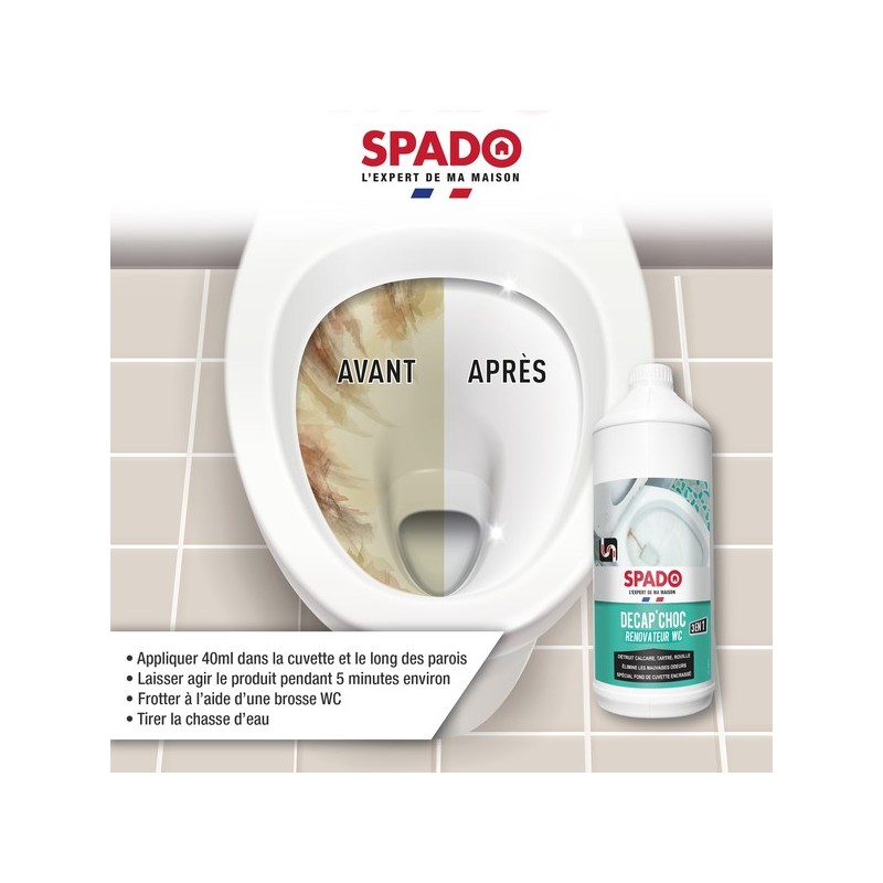 Décap' choc rénovateur WC Spado - qualité professionnelle - Champion Direct
