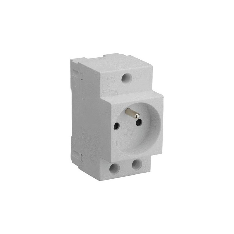 Prise de courant modulaire 2P+T 10/16A - qualité professionnelle - Champion Direct