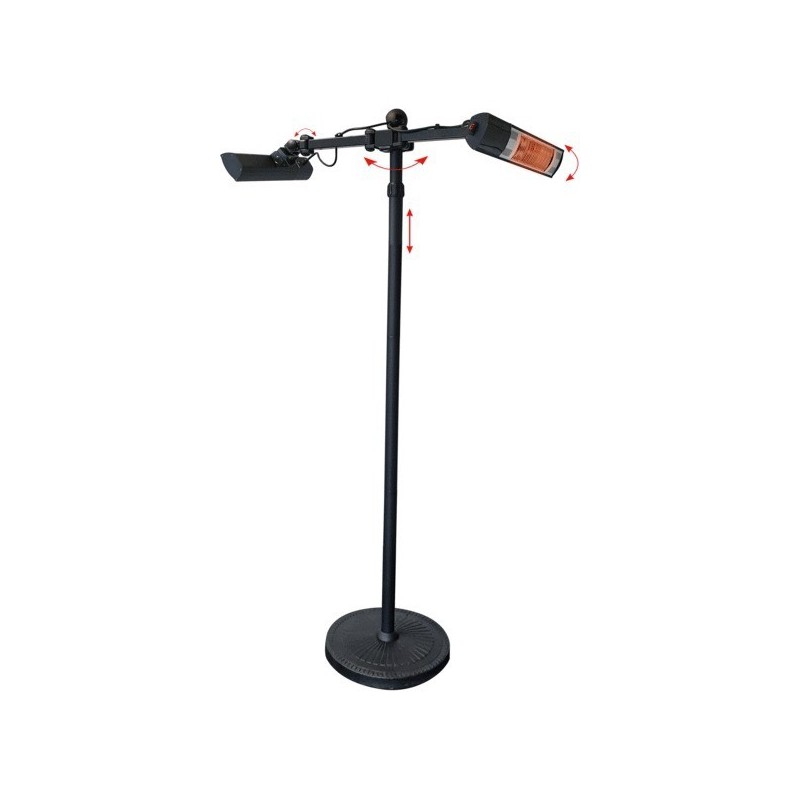 Radiant électrique 3 kW sur mât REH 3000 - qualité professionnelle ...