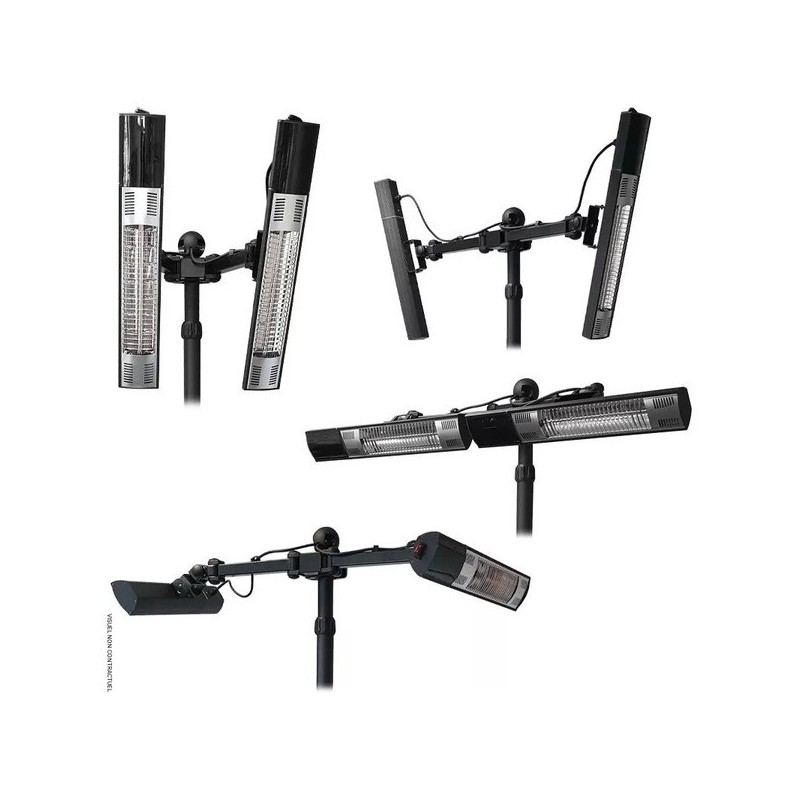 Radiant électrique 3 kW sur mât REH 3000 - qualité professionnelle ...