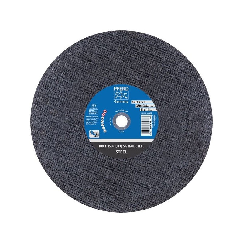 Disque à tronçonner SG RAIL 350x3.8x25.4mm - qualité professionnelle ...