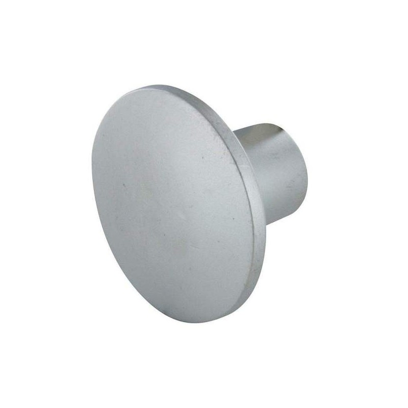Bouton rond d30 zamak gris alu - qualité professionnelle - Champion Direct