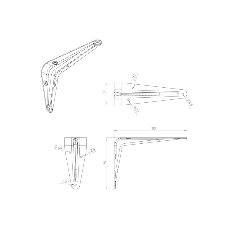 Console murale embouti - qualité professionnelle - Champion Direct