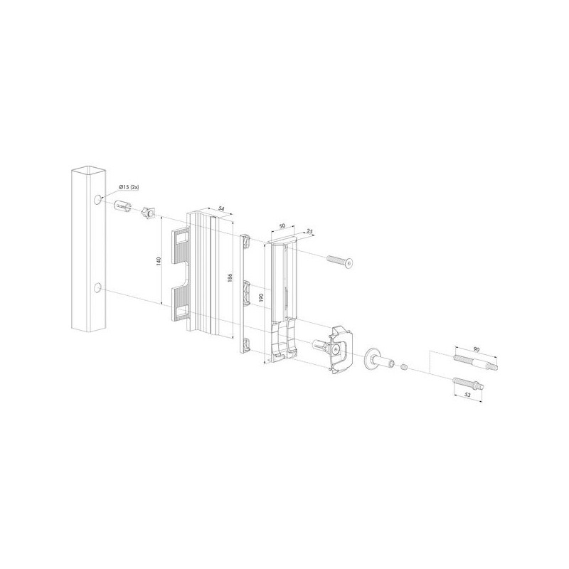 Gâche de sécurité pour serrure de portail battant - qualité ...