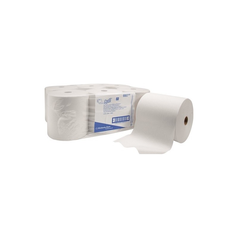 Serviette en rouleau SCOTT® 6667 1 couche blanc - qualité ...